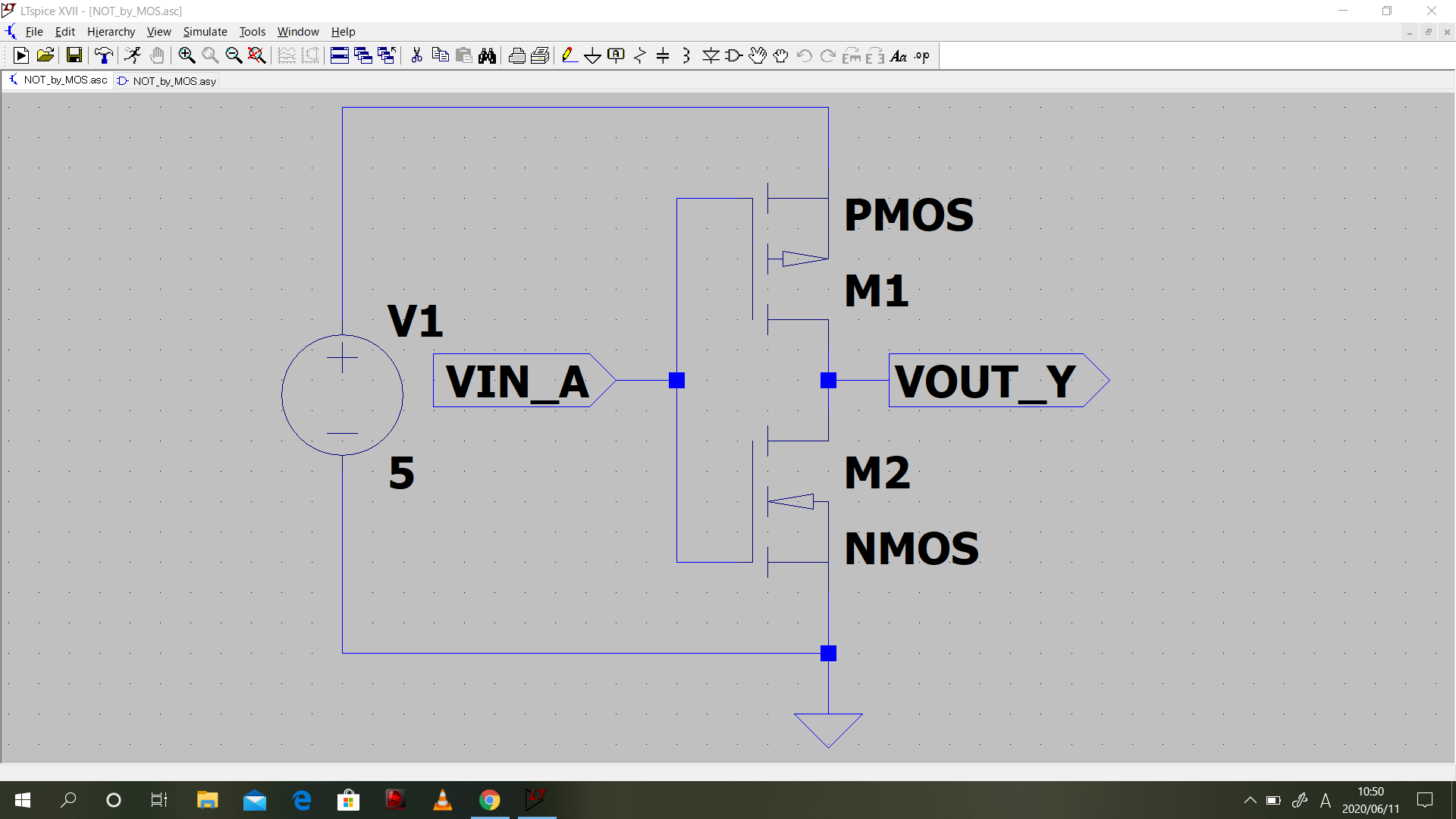【LTspice】MOSFETでNOT回路を作成する - miraiportal